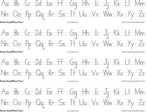 Handwriting Without Tears Printables Printable We Love Printables