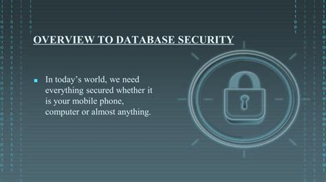 Database Security Presentation In Easy Way Pdf