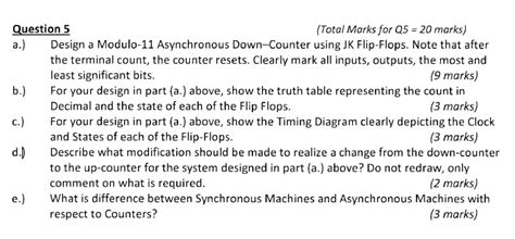 solved question 5 total marks for q5 20 marks a design a modulo