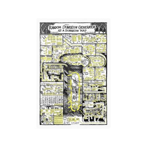 random dungeon generator as a dungeon map poster 3ft x 2 etsy