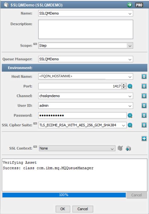 if needed define the ssl context and configure truststore import