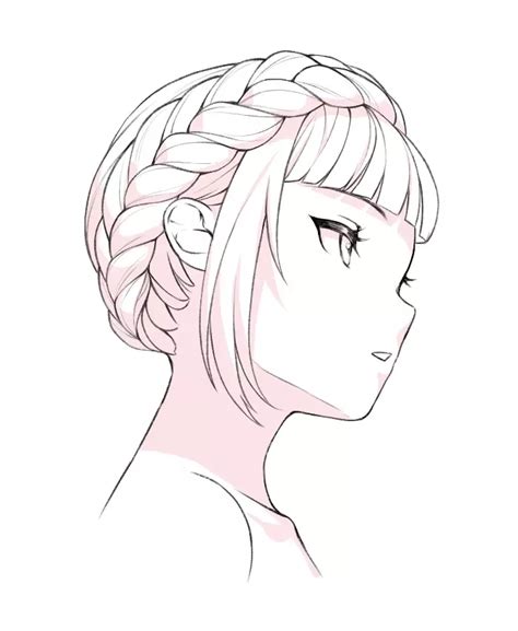 How To Draw Ten Types Of Braids Drawings Drawing Hair Braid Anime Drawings