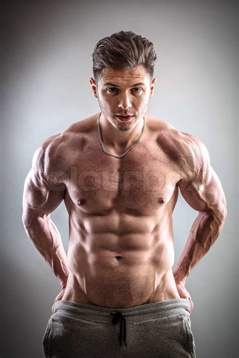 Handsome Muscular Man Stock Image Colourbox