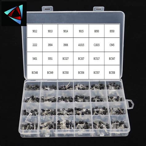 24values To 92 Transistor Assortment Assorted Kit Each Bc327 Bc337 Bc517 Bc547 Bc548 Bc549