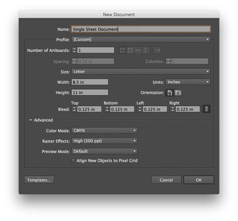 Printing Project Document And Trim Size