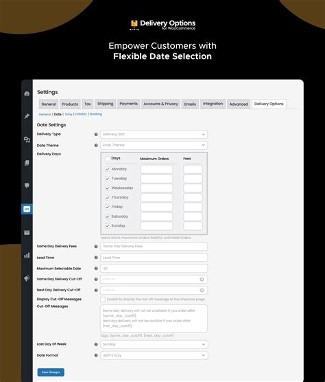 Delivery Options For WooCommerce Date Time Slots Plugin