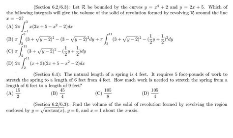 Solved Section 6 2 6 3 Let R Be Bounded By The Curves Y Chegg Com
