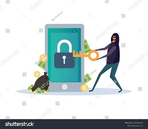cyber security composition doodle character hacker stock vector royalty free 2266381047