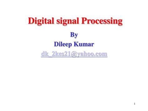 PPT Digital Signal Processing PowerPoint Presentation Free Download ID