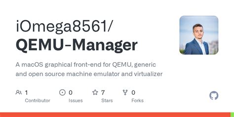 Github Iomega8561 Qemu Manager A Macos Graphical Front End For Qemu Generic And Open Source