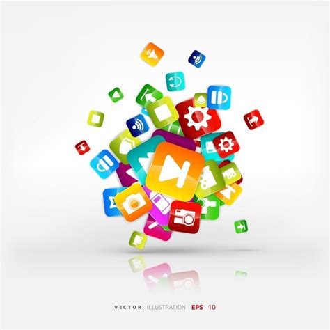 Premium Vector Application Button Social Media Cloud Computing Vector