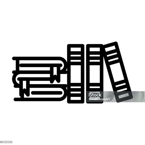 교육 컬렉션의 도서관 책 아이콘 흰색 배경에 고립 된 얇은 선형 라이브러리 책 교육 책 개요 아이콘 라인 벡터 라이브러리 책 사인 웹 및 모바일 기호 0명에 대한 스톡 벡터