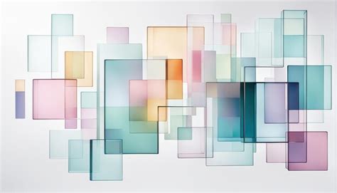 Abstract Composition Of Overlapping Translucent Rectangles In Soft Colors Premium Ai Generated