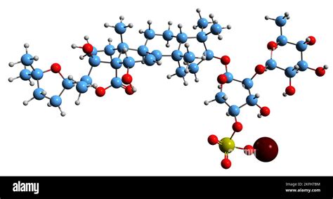 3d Image Of Holothurin B Skeletal Formula Molecular Chemical Structure Of Triterpene Glycoside