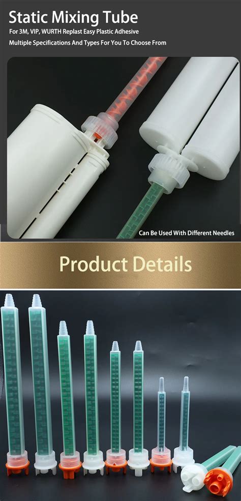 Mfq0824t Epoxy Resin Static Mixer 11 Dual Adhesive Nozzle