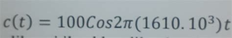 Solved An Ssb Single Sideband Amplitude Modulated Signal