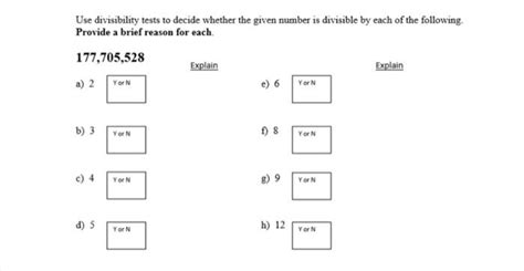 Solved Use Divisibility Tests To Decide Whether The Given
