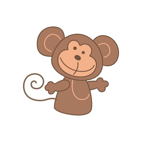 Singe Mignon Vecteur Premium