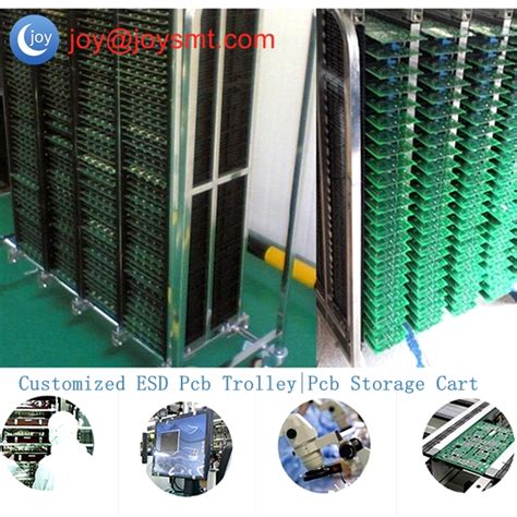 Customized ESD Pcb Trolley Pcb Storage Cart For SMT Workshop