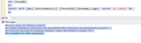 The Insert Statement Conflicted With The Foreign Key Constraint Database Tutorials