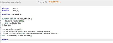 Solved Ifndef Courseh Define Courseh Include