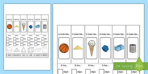 Black And White 3d Shape Properties Visual Aids Twinkl