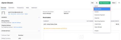 Create And Manage Subscriptions Help Zoho Billing