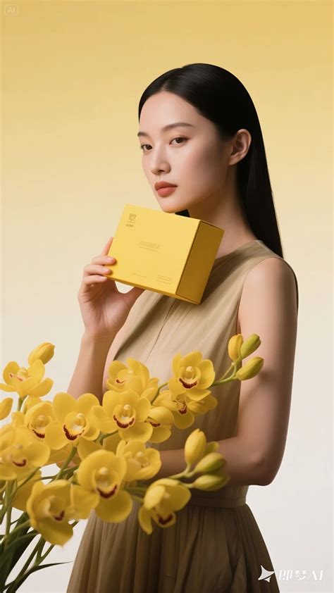 摄影艺术，大师级构图，亚洲女性，极致的细节，人物肖像，高级脸，绝美五官，大气，渐变背景，高清，神秘，艺术，大面积留白，人体艺术摄影，电影构图