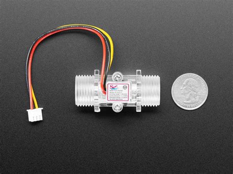 Clear Turbine Water Flow Sensor With 3 Pin Jst The Pi Hut