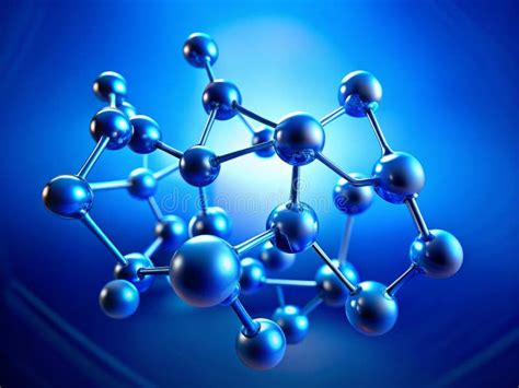 Intricate Blue Molecular Structure A Minimalist Scientific Background