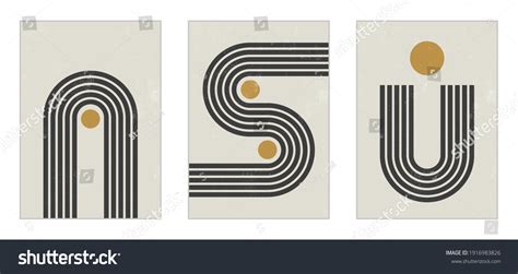 Set Abstract Modern Trendy Posters Geometric Stock Vector Royalty Free 1916983826 Shutterstock