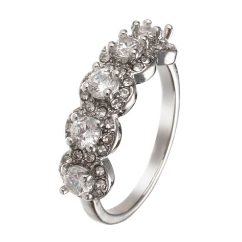 빈티지 럭셔리 크리스탈 라운드 웨딩 약혼 반지 지르콘 스톤 링 여성 보석 선물engagement Rings Aliexpress