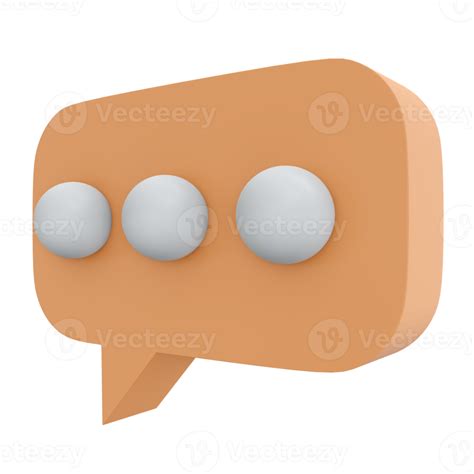 3d Rendering Chat Speech Bubble Icon 9389041 Png