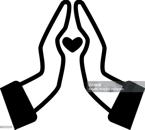 Ikon Terima Kasih Doa Meditasi Atau Sikap Hormat Dan Terima Kasih