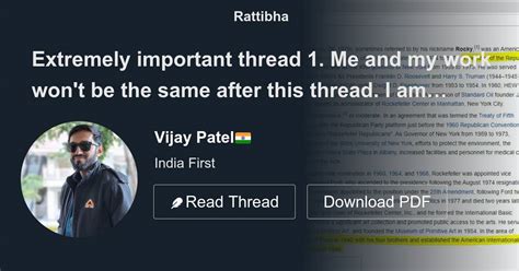 Extremely Important Thread 1 Me And My Work Wont Be The Same After This Thread I Am