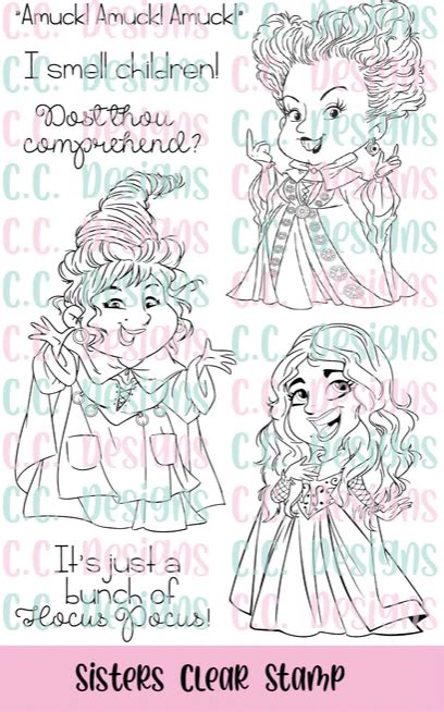 Cc Designs Sisters Clear Stamp Set Ccd 0340 Clear Stamps Stamped