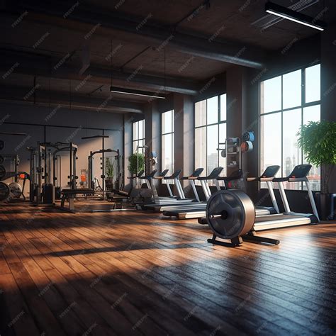 Premium Photo Interior Of Modern Gym With Equipment And Modern Design