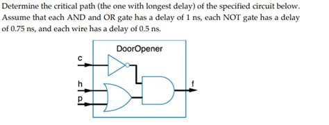 Solved Determine The Critical Path The One With Longest