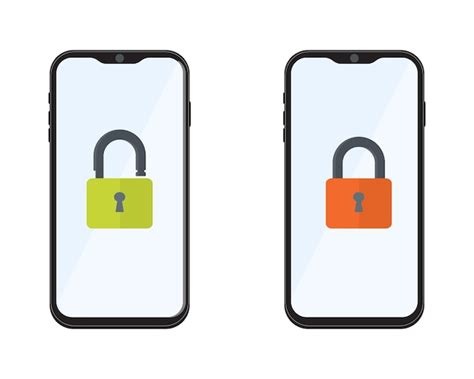 Premium Vector Vector Illustration Of A Notification Of A Locked And Unlocked Mobile Phone