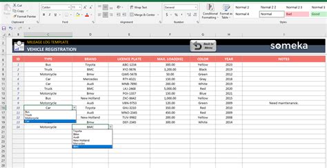 Mileage Template Excel Vehicle Mileage Log Template Excel Youtube