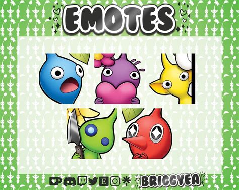 Cute Pikmin Emote Set Etsy