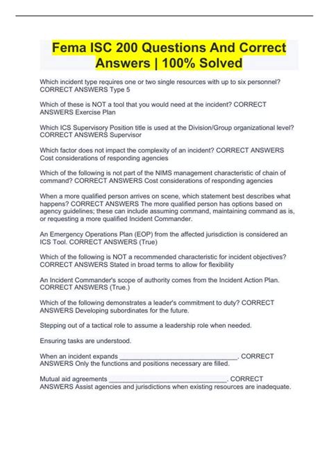 Fema Is 200 C Answers Quizlet