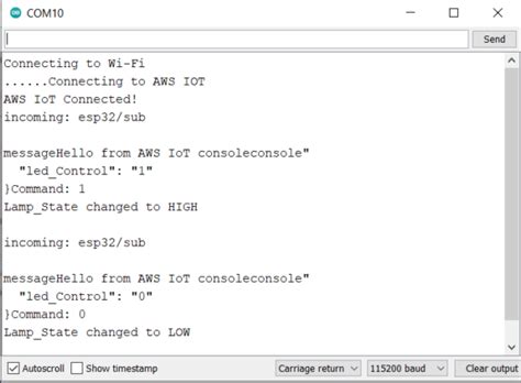 Control Relay LED Lamp With AWS IoT Core Using ESP