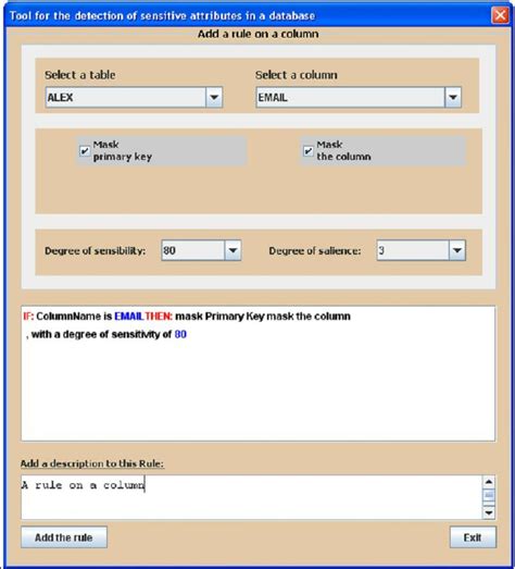 Adding A Rule On A Column Download Scientific Diagram