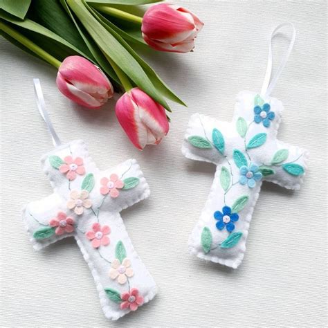 Handmade Floral Cross Art How To Make Felt Crosses Fleur Cross