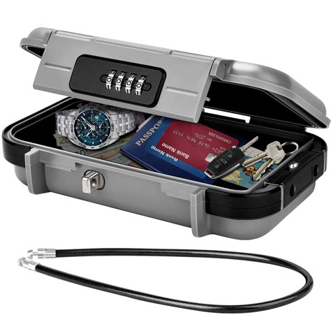 Buy HUANLANG Portable Safe Lock Box With Combination Lock Mini Beach Travel Safe Waterproof