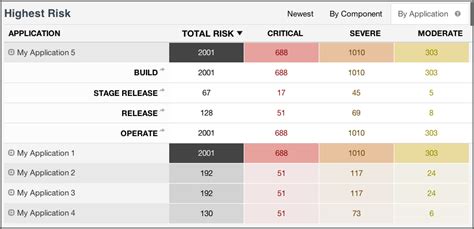 Sonatype Clm Server Dashboard 3 3 Highest Risk Violations