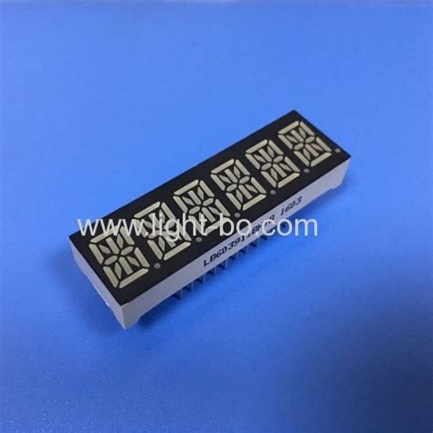 Ultra White 10mm Six Digit 14 Segment Led Display Common Anode For