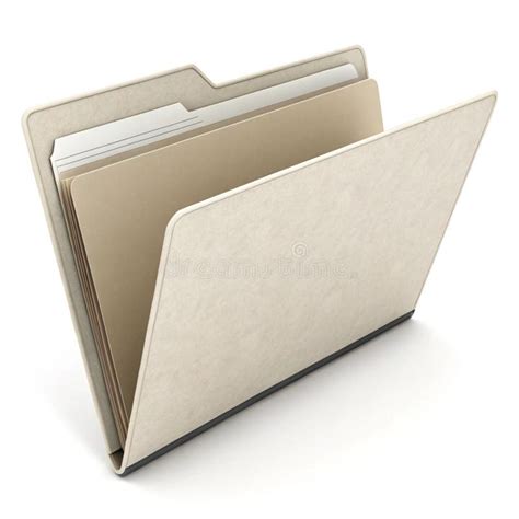 3d empty folder isolated on white background stock illustration