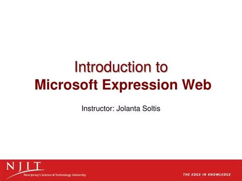 Ppt Introduction To Microsoft Expression Web Powerpoint Presentation Id952813